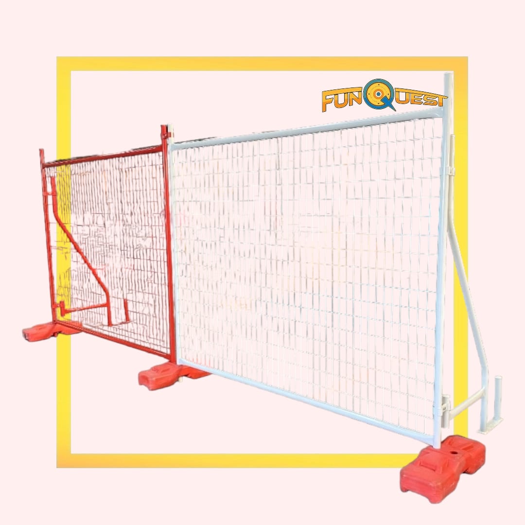 Crowd Control fences Frame-White (Per Piece) – FunQuest Rentals